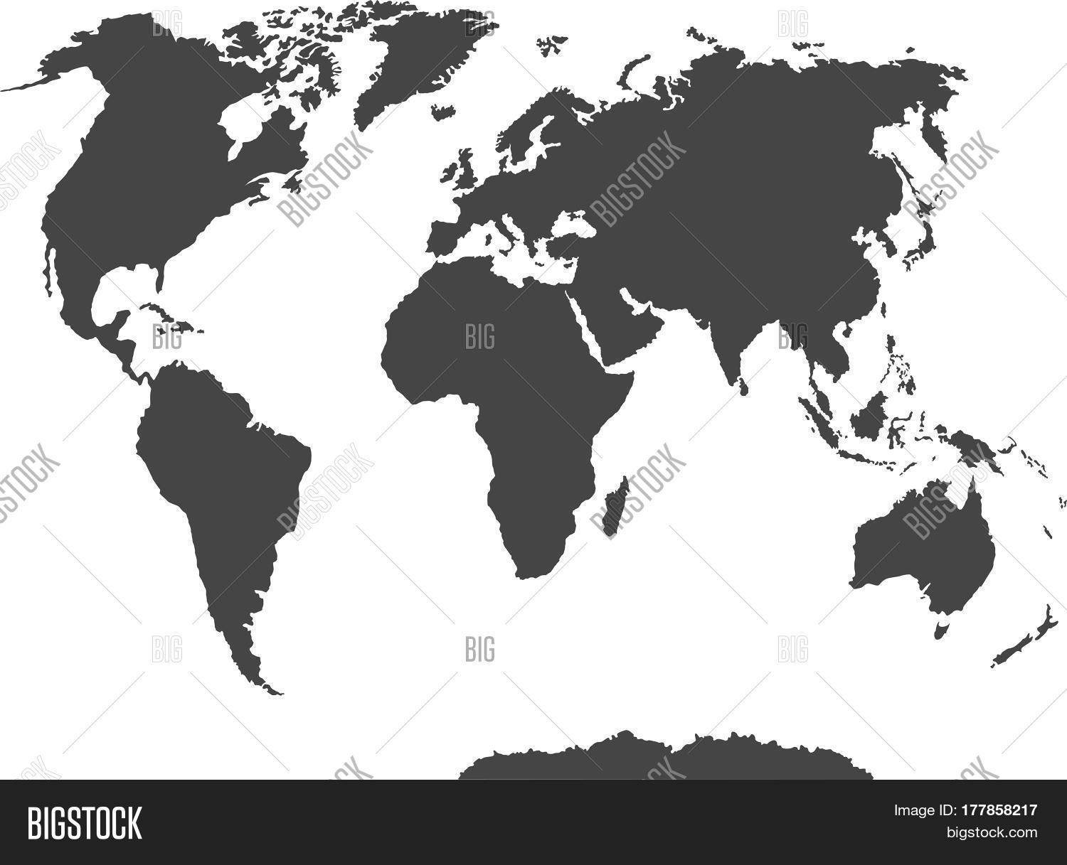 Blank World Map Vector & Photo (Free Trial) | Bigstock