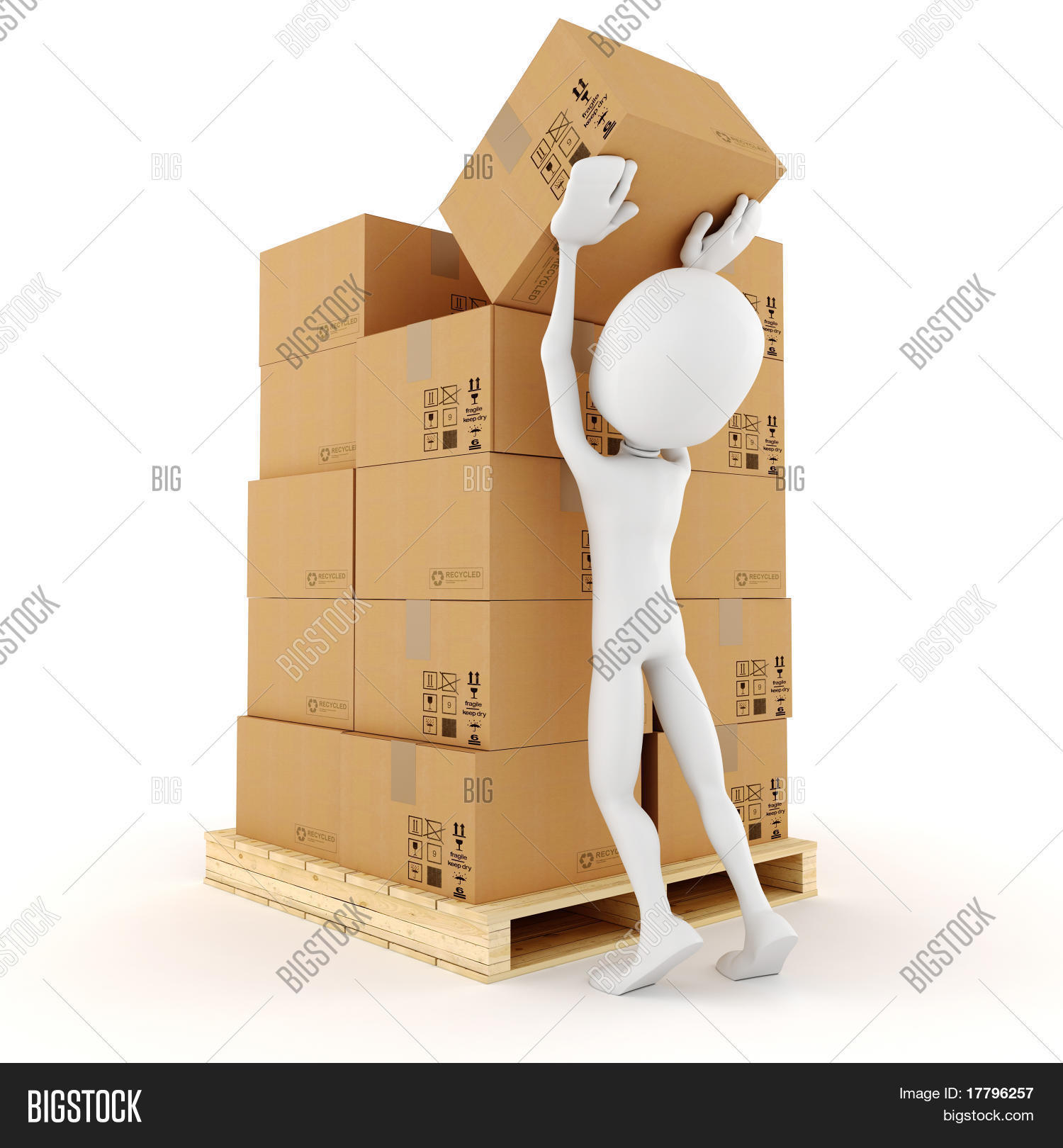3d Man Stacking Some Image & Photo (Free Trial) | Bigstock