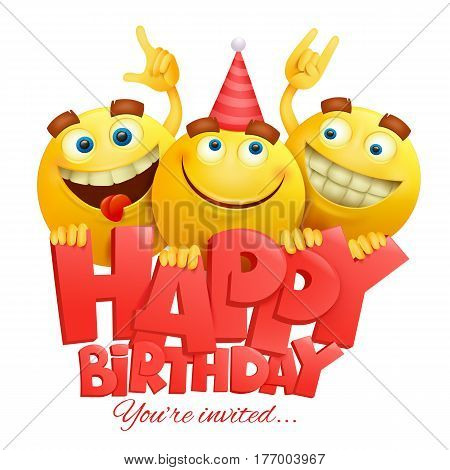 Smiley Yellow Faces Vector & Photo (Free Trial) | Bigstock