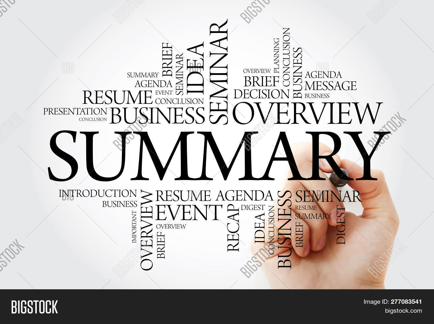 Summary Word Cloud Image & Photo (Free Trial) | Bigstock