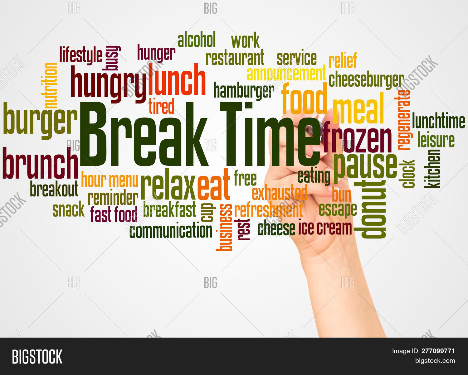 Break Time Word Cloud Image & Photo (Free Trial) | Bigstock
