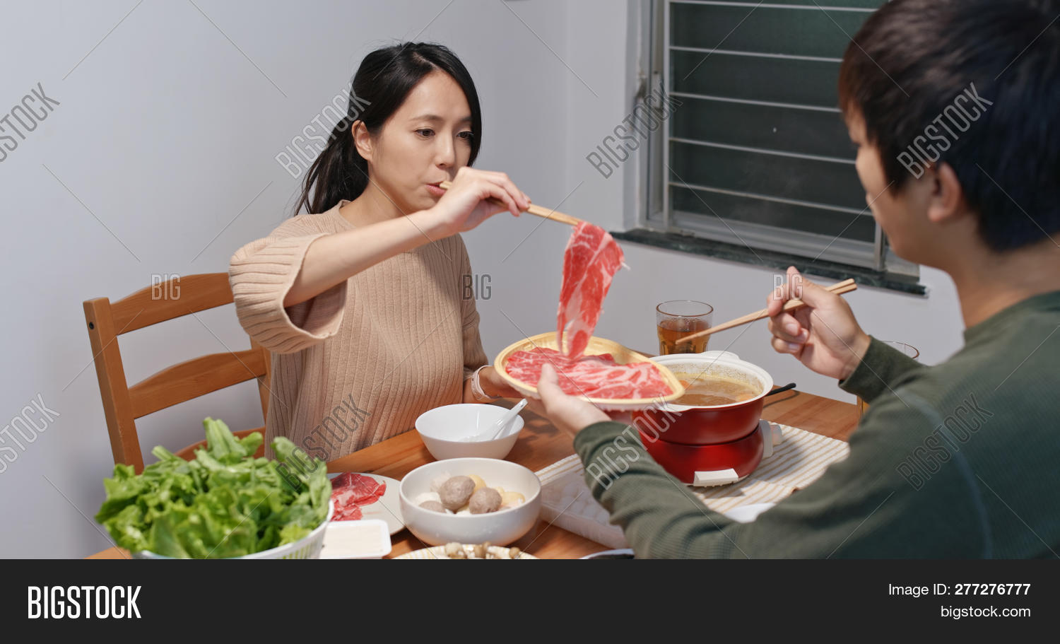 Couple Having Hot Pot Image & Photo (Free Trial) | Bigstock
