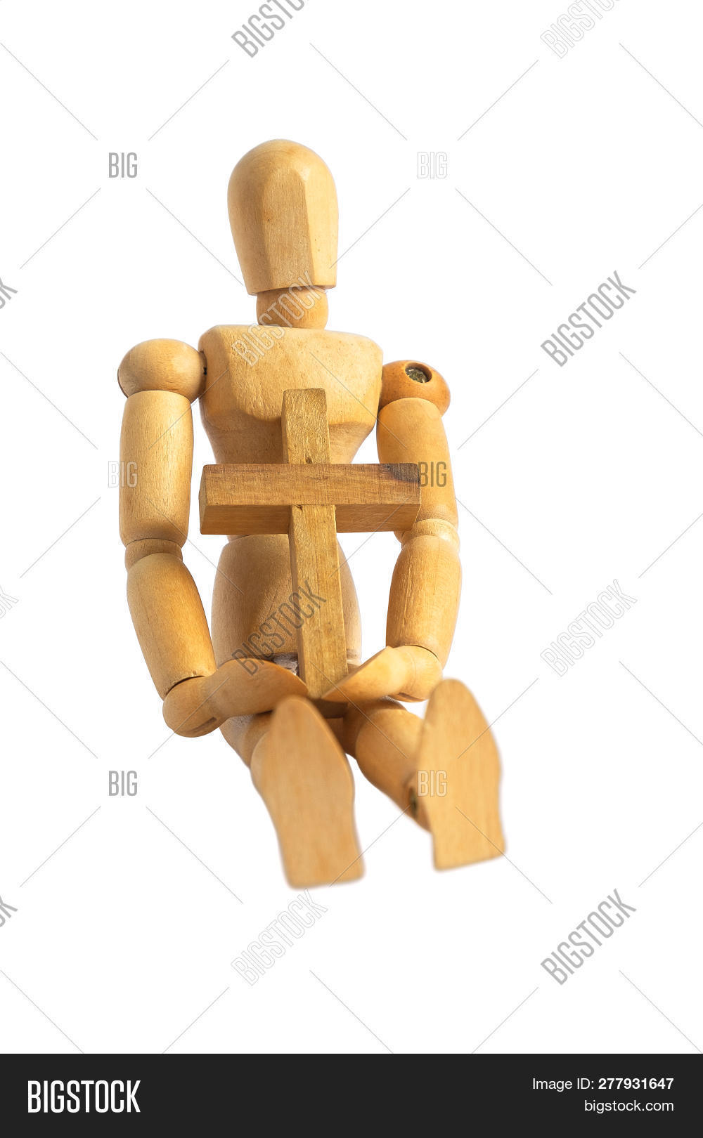 Wood Puppet Man Sit Image & Photo (Free Trial) | Bigstock