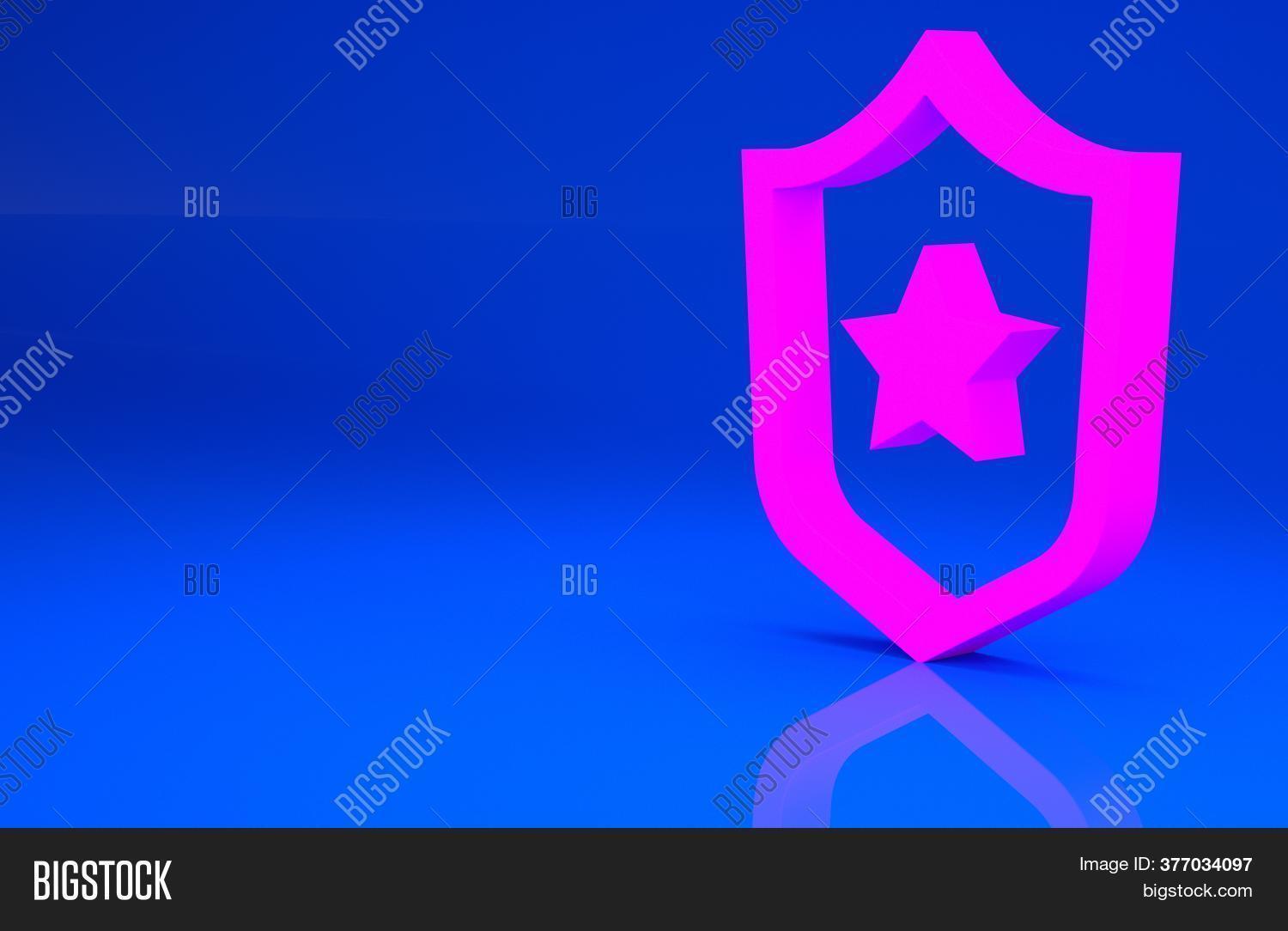 Pink Police Badge Icon Image & Photo (Free Trial) | Bigstock