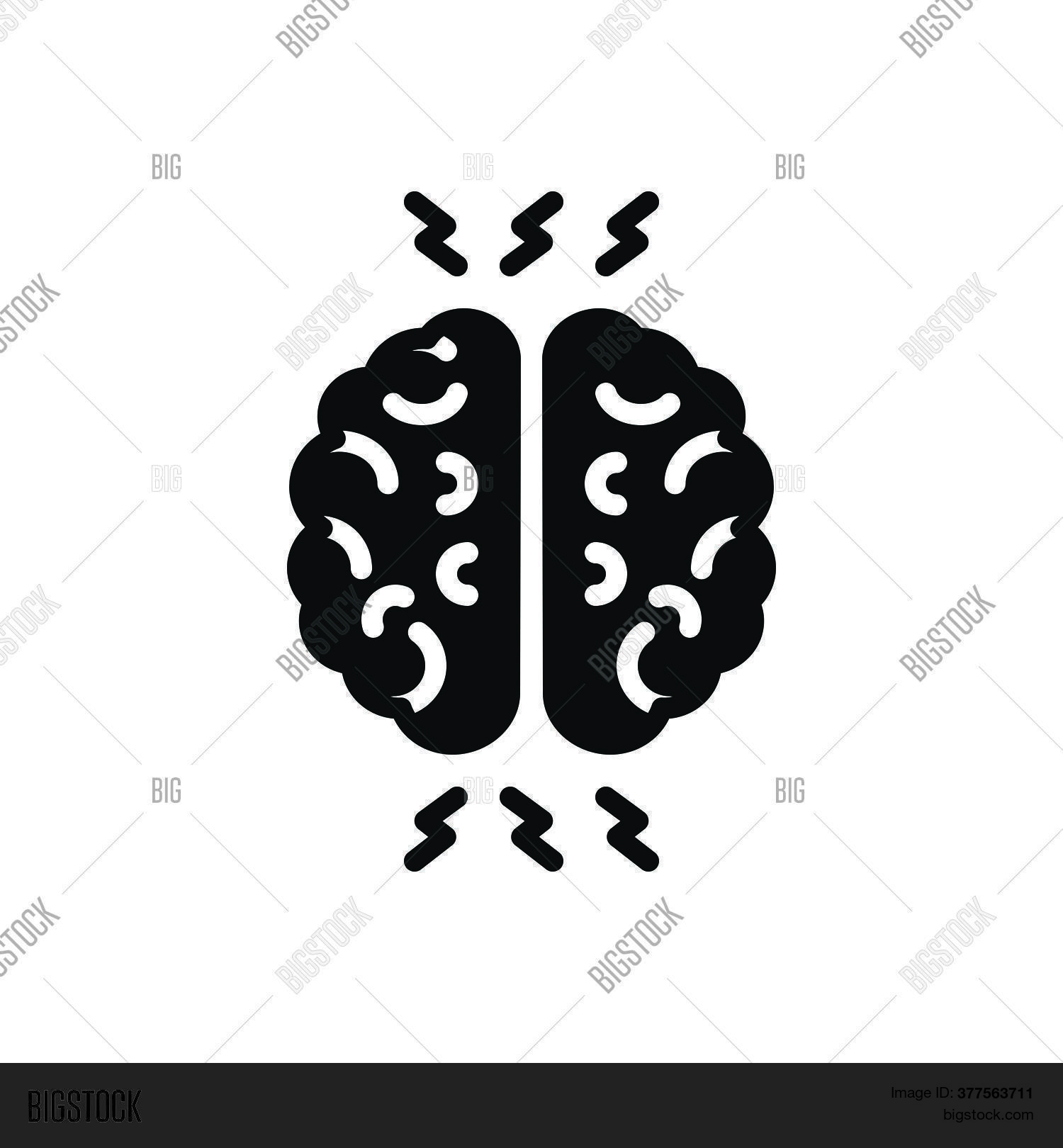 Black Solid Icon Ptsd Vector & Photo (Free Trial) | Bigstock