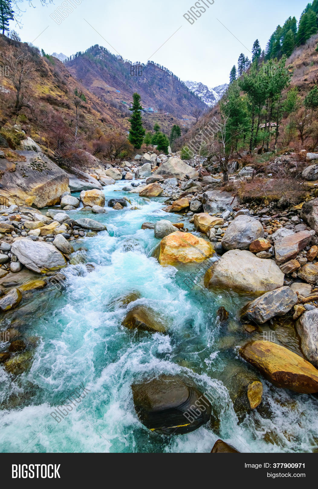 Flowing River Rocks On Image & Photo (Free Trial) | Bigstock