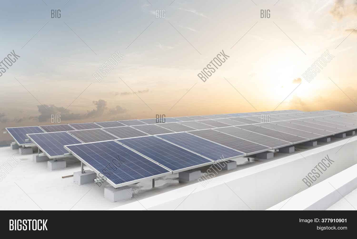 Solar Cell On Rooftop Image & Photo (Free Trial) | Bigstock
