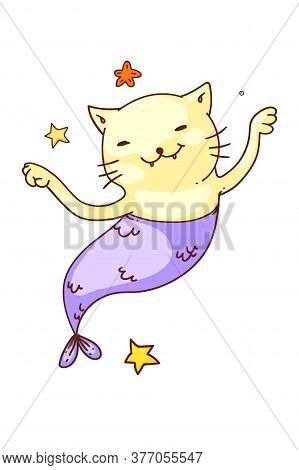 Fantasy Mermaid Cat. Vector & Photo (Free Trial) | Bigstock