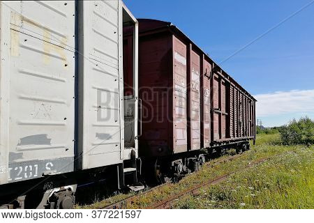Rail Cars On Rails. Image & Photo (Free Trial) | Bigstock