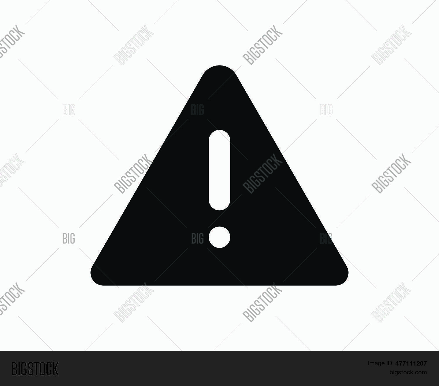 Alert Triangle Icon Vector & Photo (Free Trial) | Bigstock