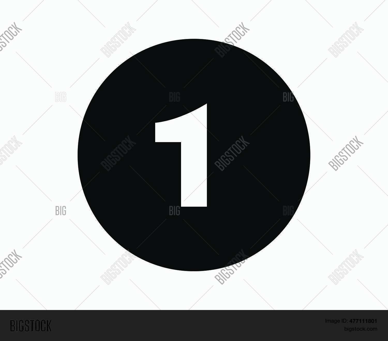 Number One Round Icon Vector & Photo (Free Trial) | Bigstock