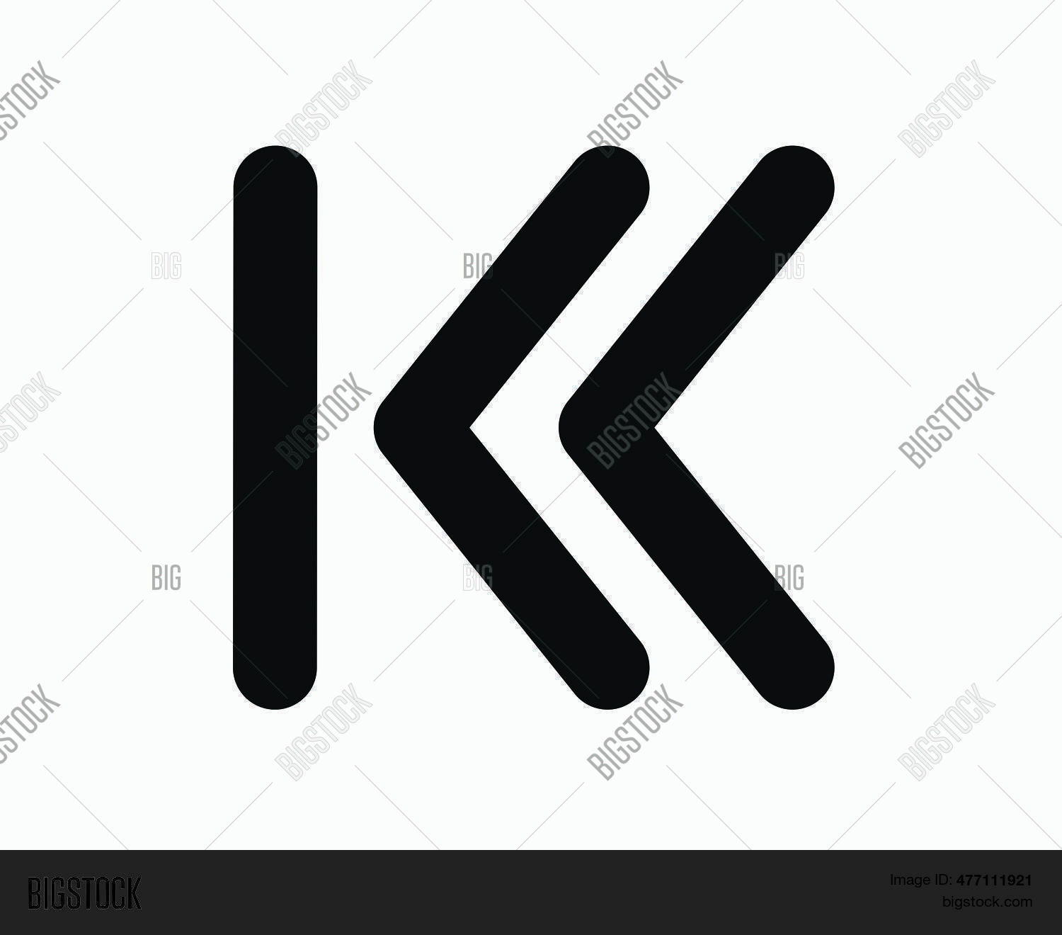 Skip Backwards Icon. Vector & Photo (Free Trial) | Bigstock
