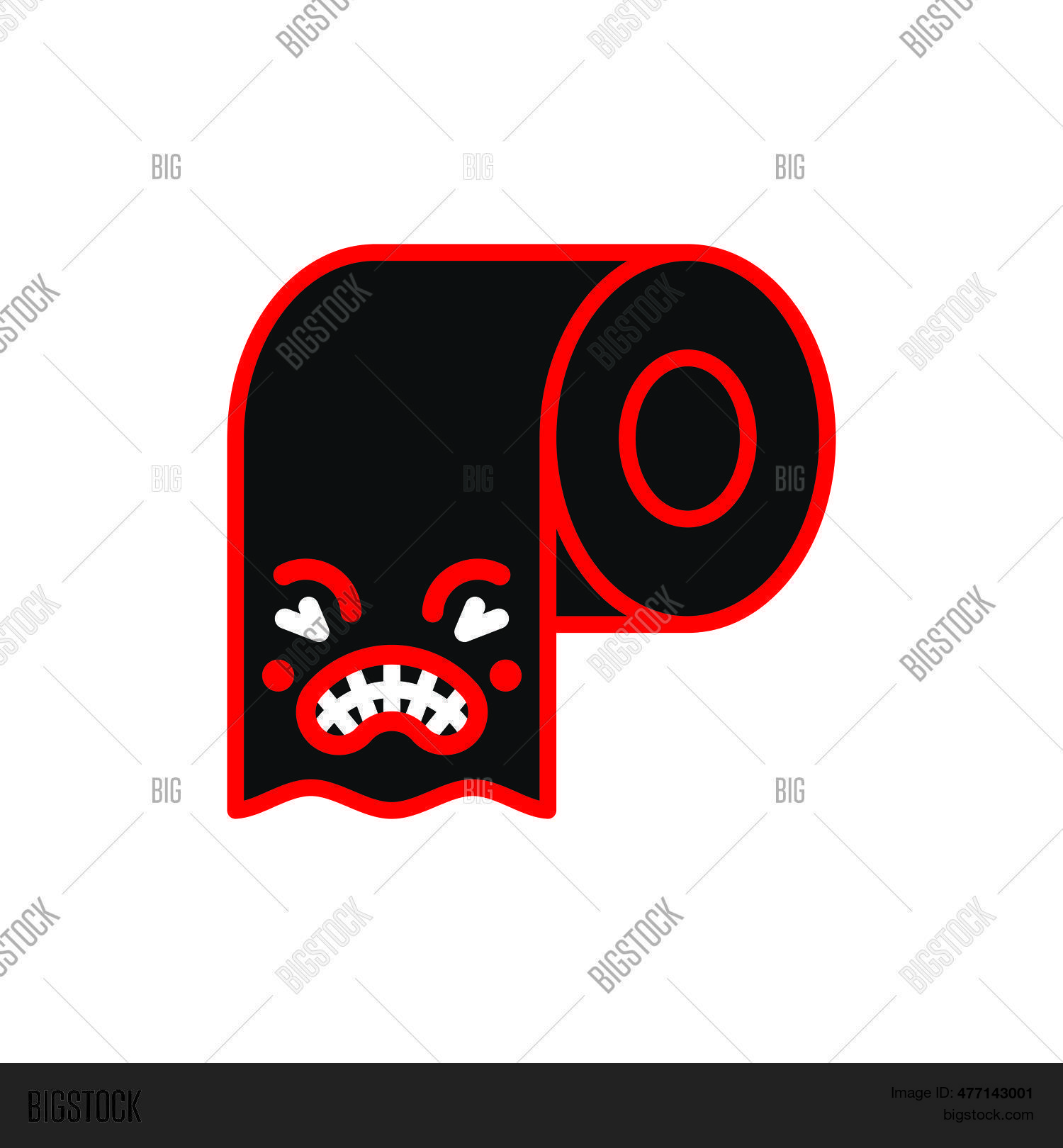 Toilet Paper Angry. Vector & Photo (Free Trial) | Bigstock
