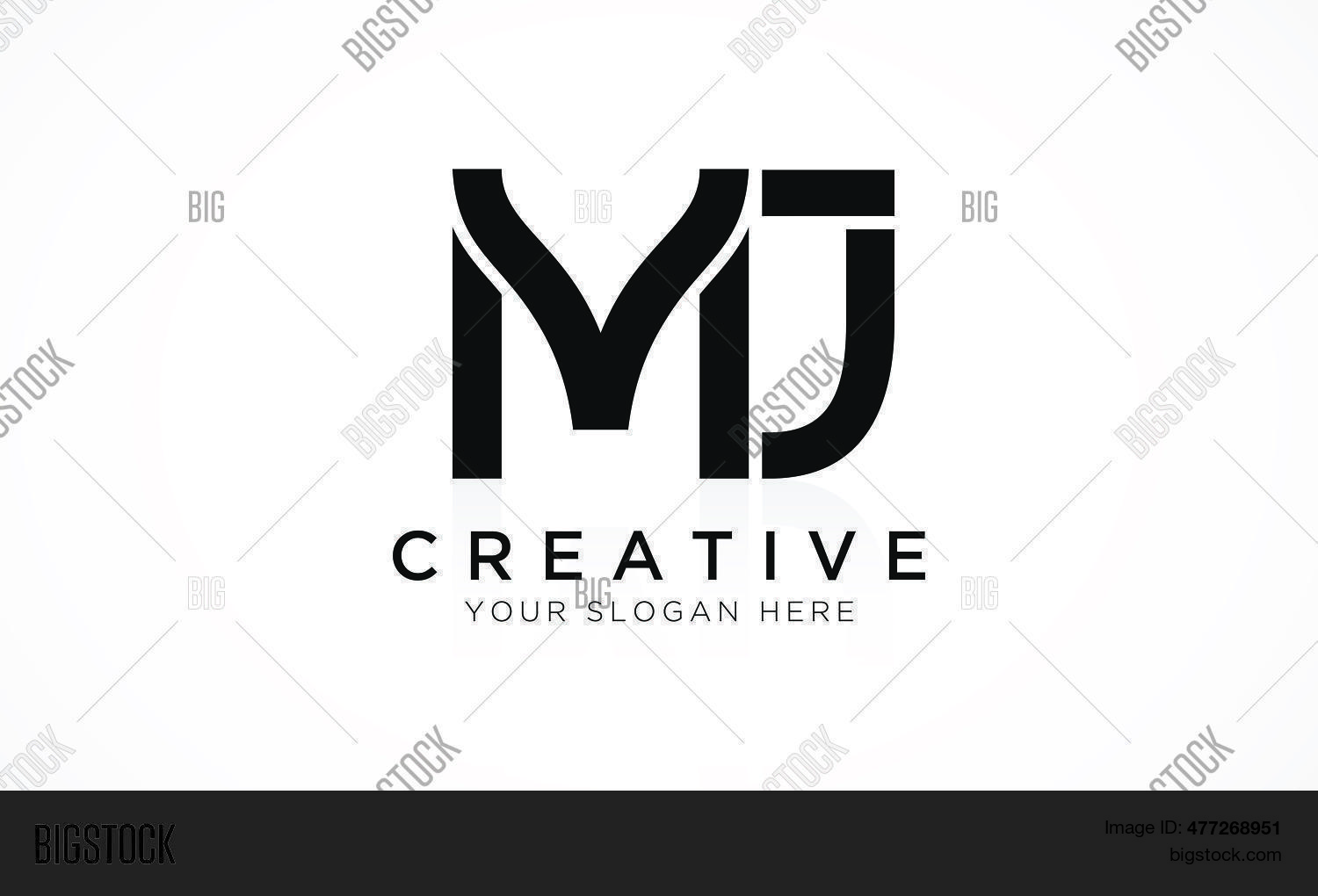 Alphabet Letter Mj Vector & Photo (Free Trial) | Bigstock