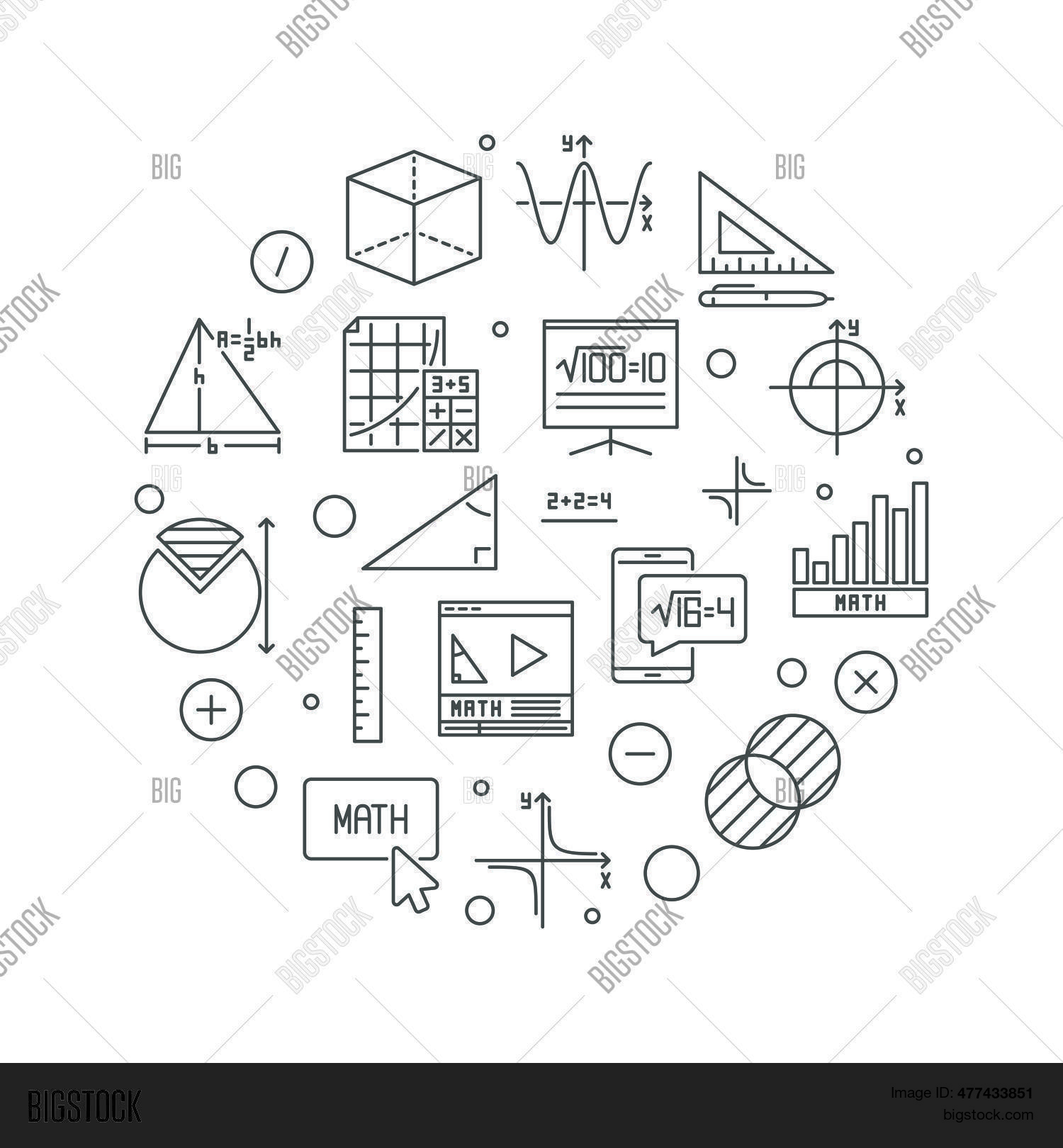 Math Learning Vector Vector & Photo (Free Trial) | Bigstock