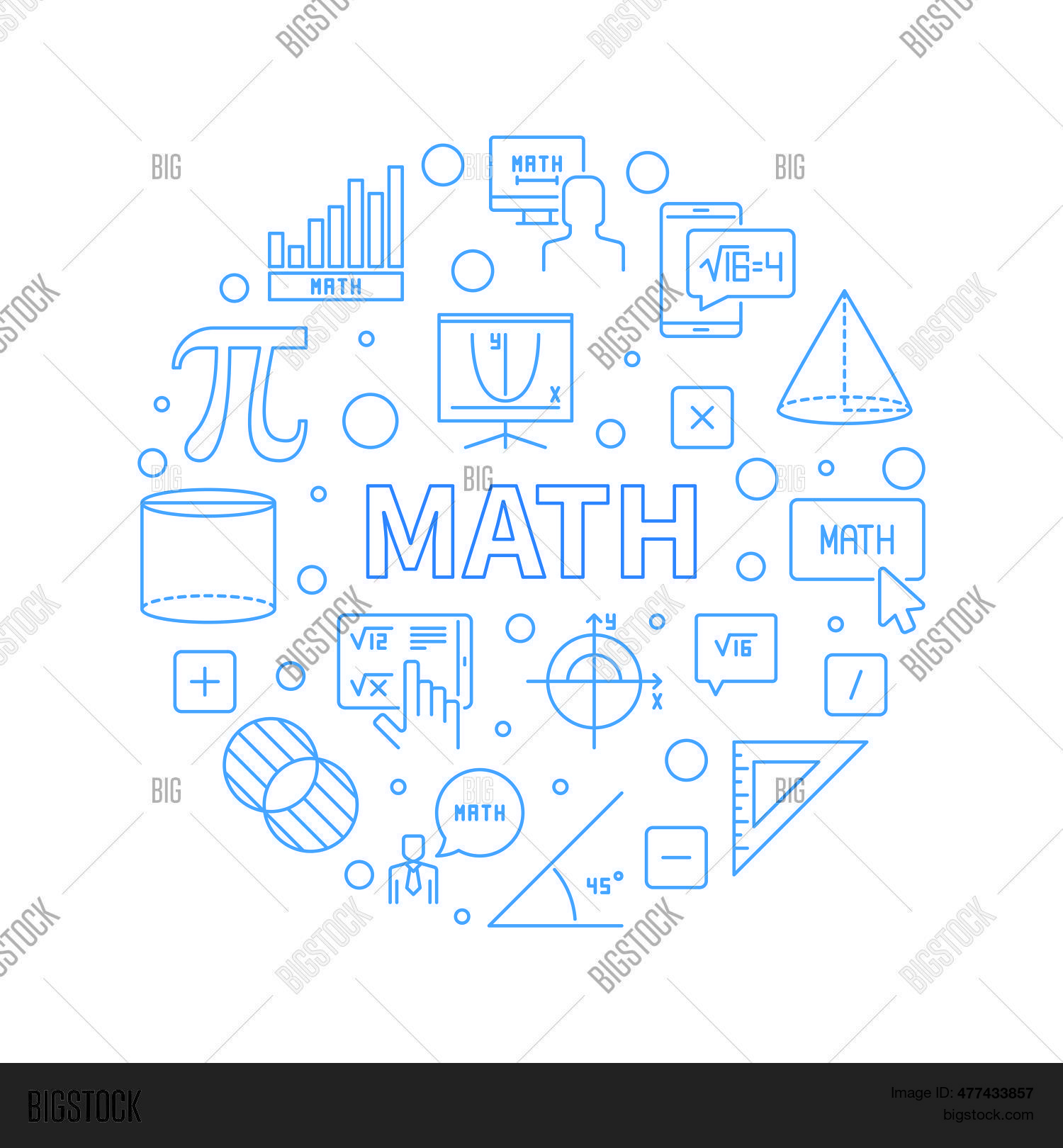Math Vector Outline Vector & Photo (Free Trial) | Bigstock