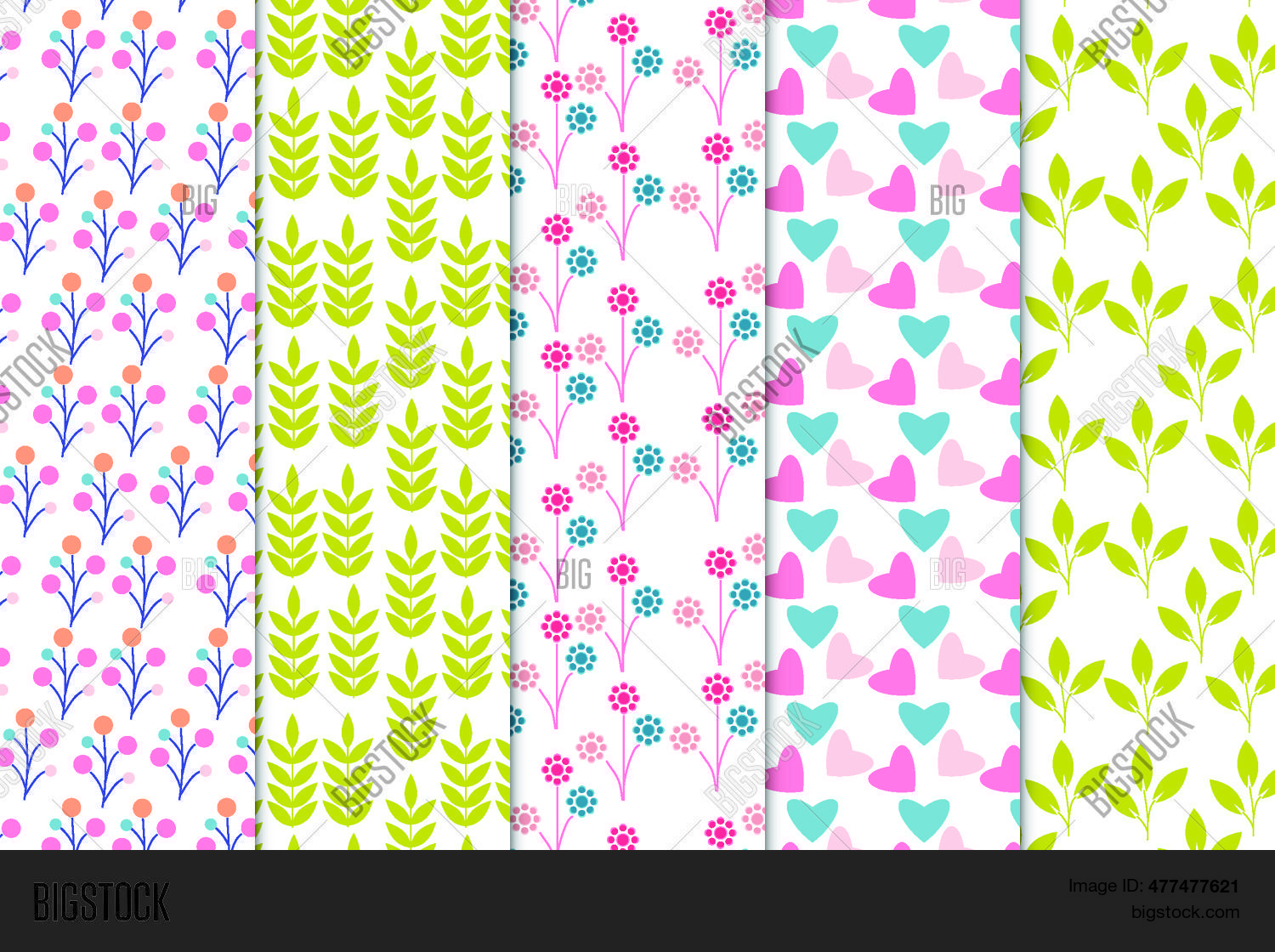 Simple Leaf Pattern Vector & Photo (Free Trial) | Bigstock