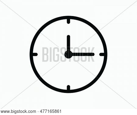 Clock Line Icon. Time Vector & Photo (Free Trial) | Bigstock