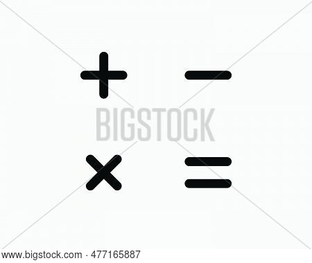 Math Icon Plus Minus Vector & Photo (Free Trial) | Bigstock