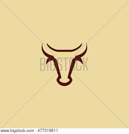 Bull Logo That Simple Vector & Photo (Free Trial) | Bigstock