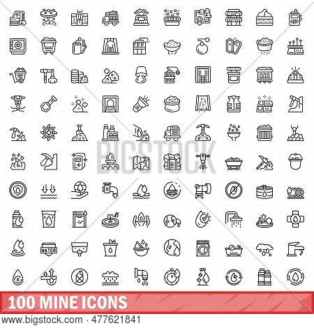 100 Mine Icons Set. Vector & Photo (Free Trial) | Bigstock
