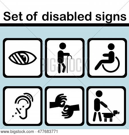 Set Disabled People Image & Photo (Free Trial) | Bigstock