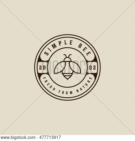 Bee Logo Line Art Vector & Photo (Free Trial) | Bigstock