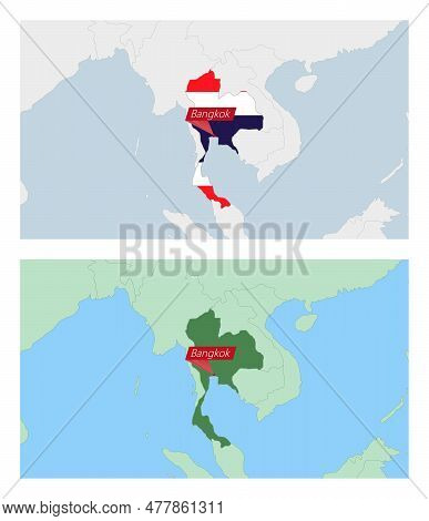 Thailand Map Pin Vector & Photo (Free Trial) | Bigstock