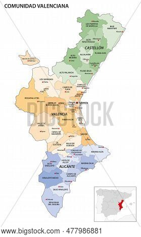 Administrative Map Vector & Photo (Free Trial) | Bigstock