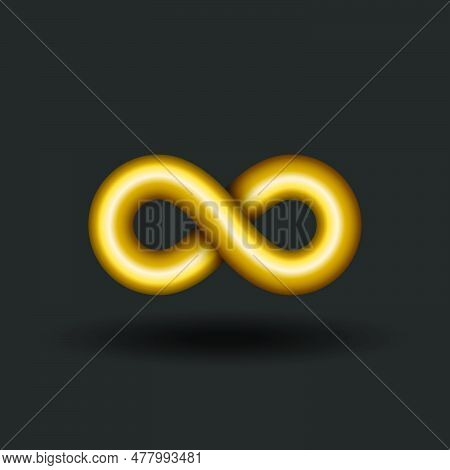 Gold Infinity Logo 3d Vector & Photo (Free Trial) | Bigstock