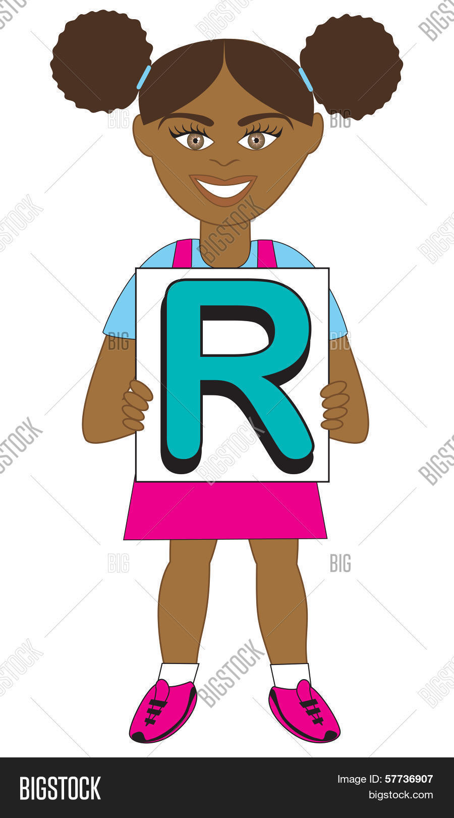 Letter R Girl Vector & Photo (Free Trial) | Bigstock