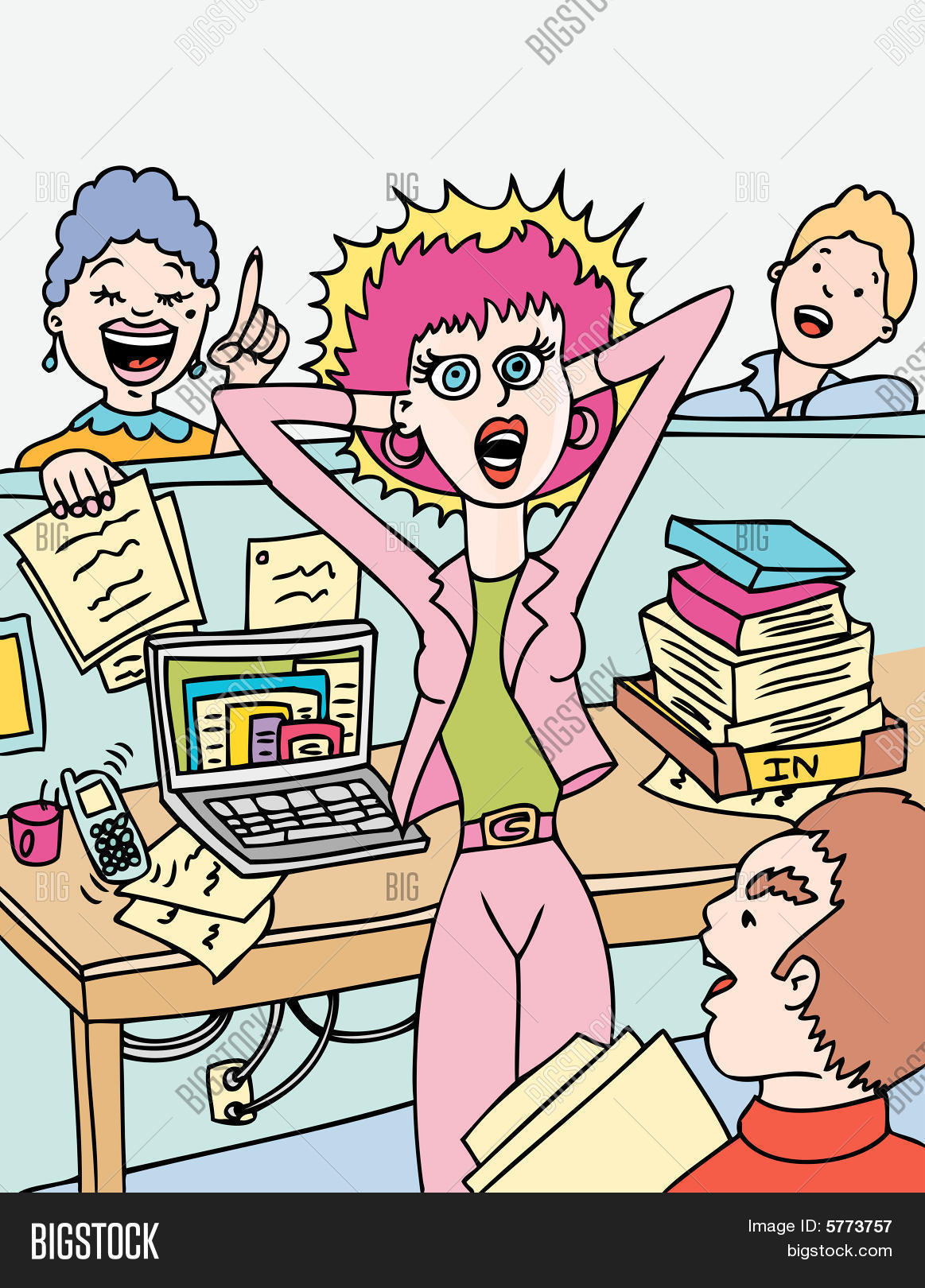 Work Stress Vector & Photo (Free Trial) | Bigstock