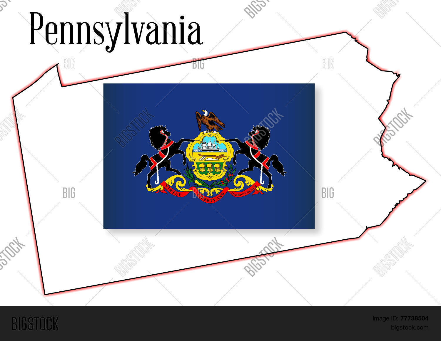 Pennsylvania State Vector & Photo (Free Trial) | Bigstock