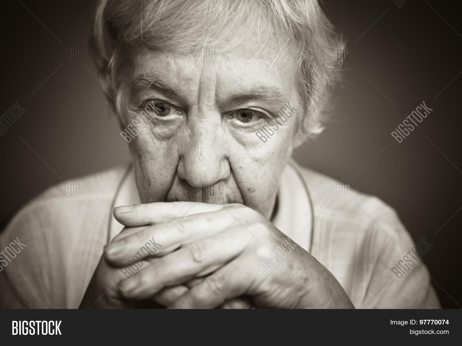 Senior Woman Pensive Image & Photo (Free Trial) | Bigstock