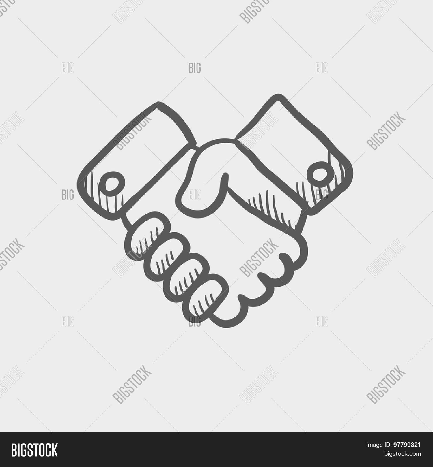 Handshake Drawing Sketch