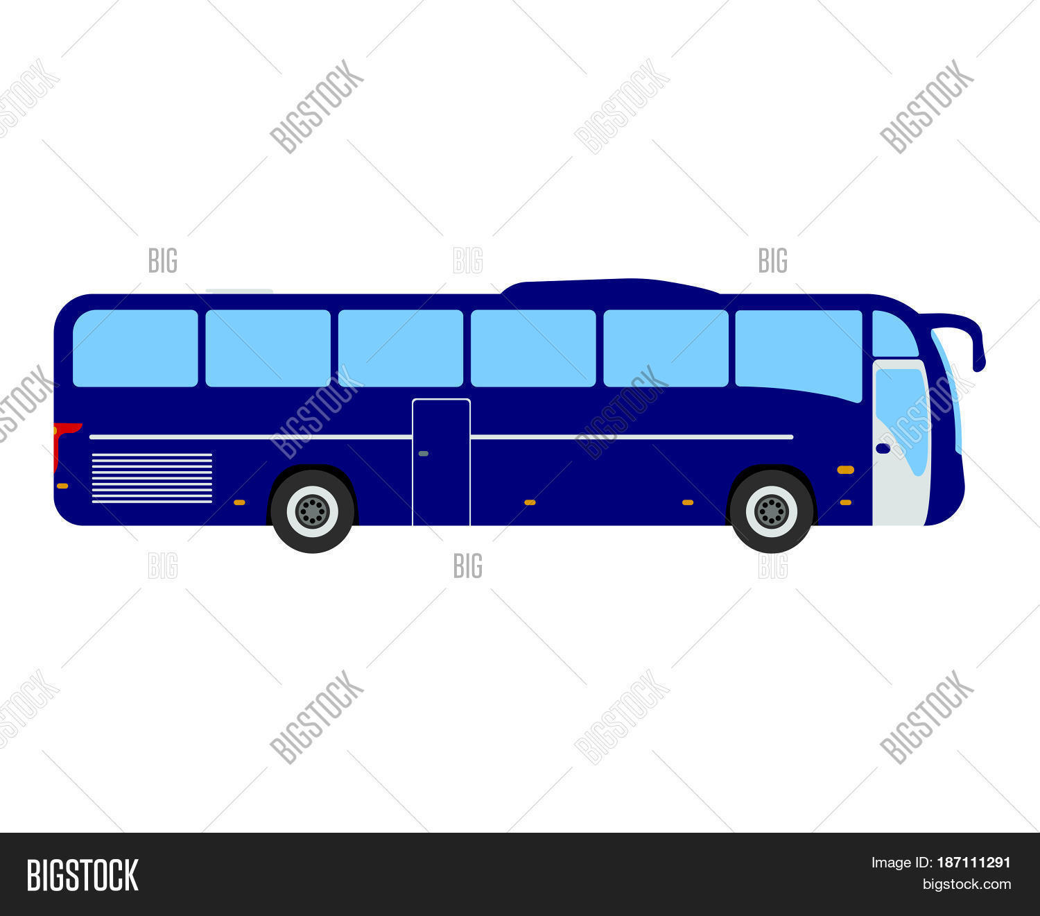 Bus Flat Icon Logo. Vector & Photo (Free Trial) | Bigstock