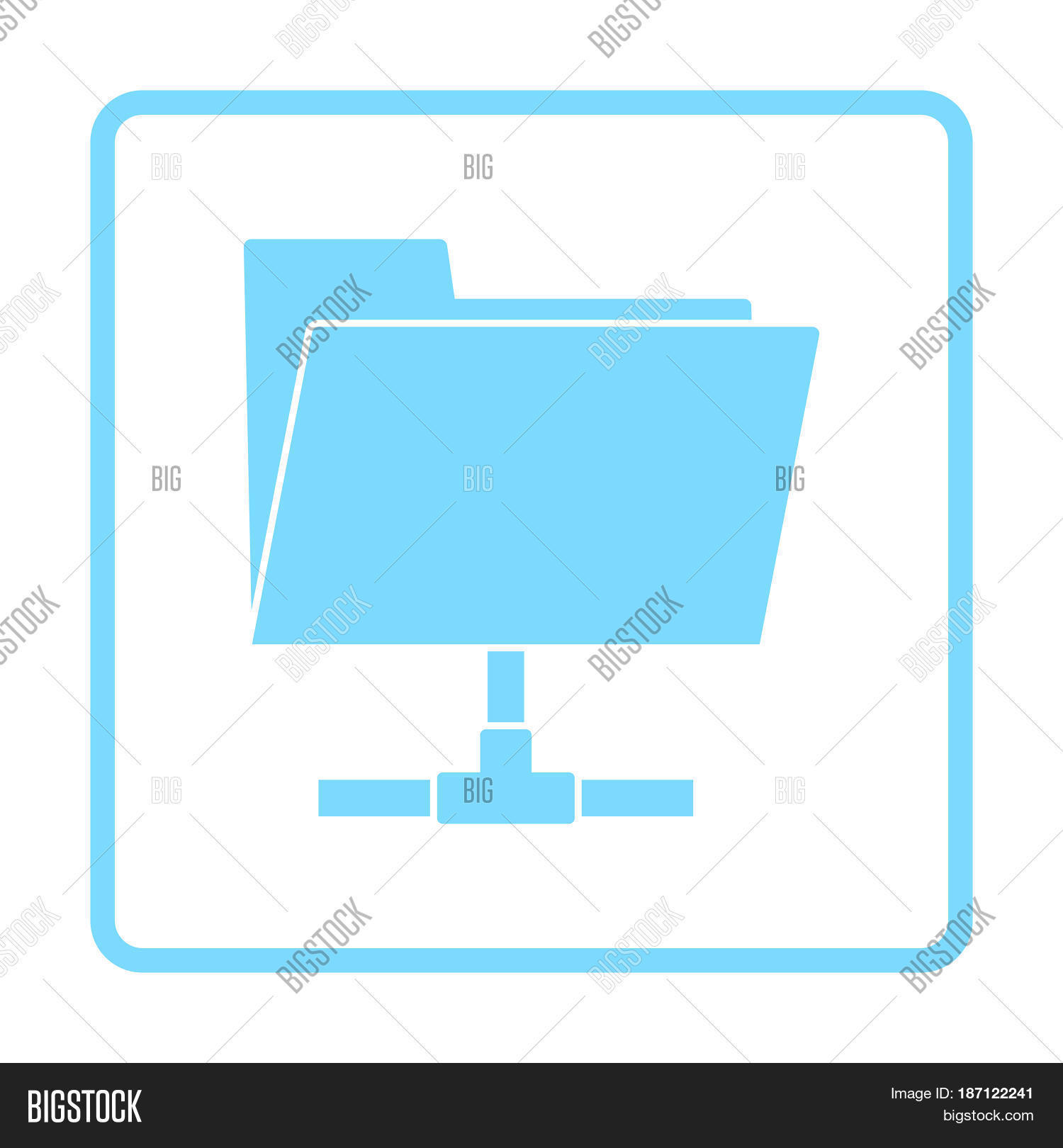 Shared Folder Icon Vector & Photo (Free Trial) | Bigstock