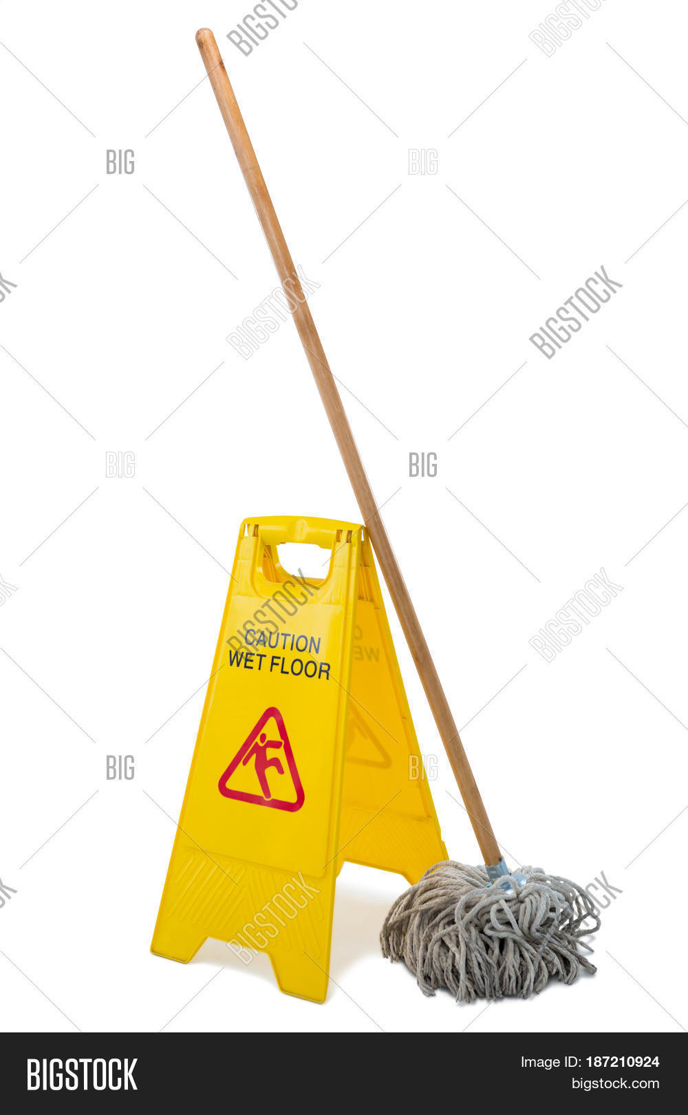Yellow Sign Board Mop Image & Photo (Free Trial) | Bigstock