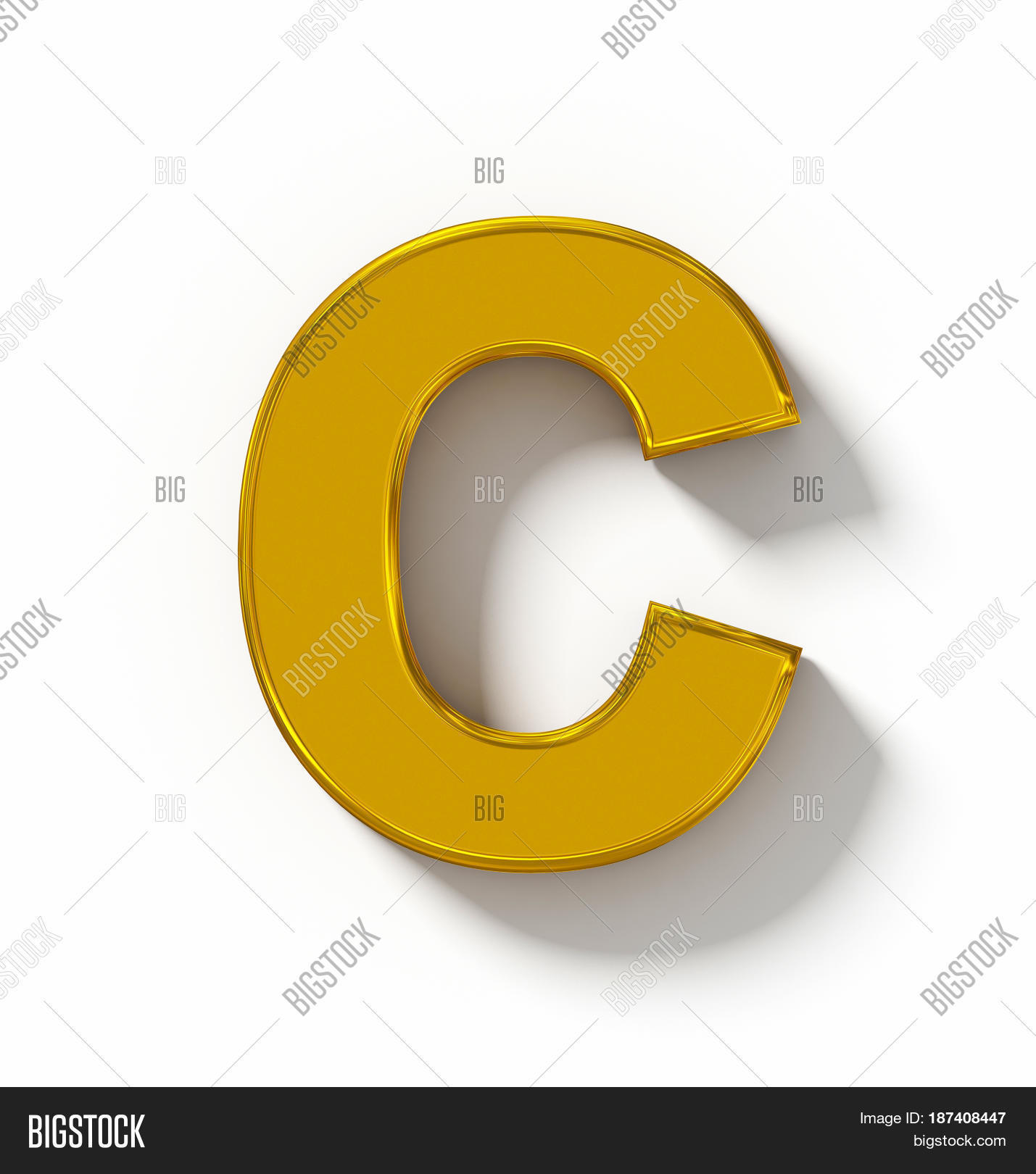 Letter C 3D Golden Image & Photo (Free Trial) | Bigstock
