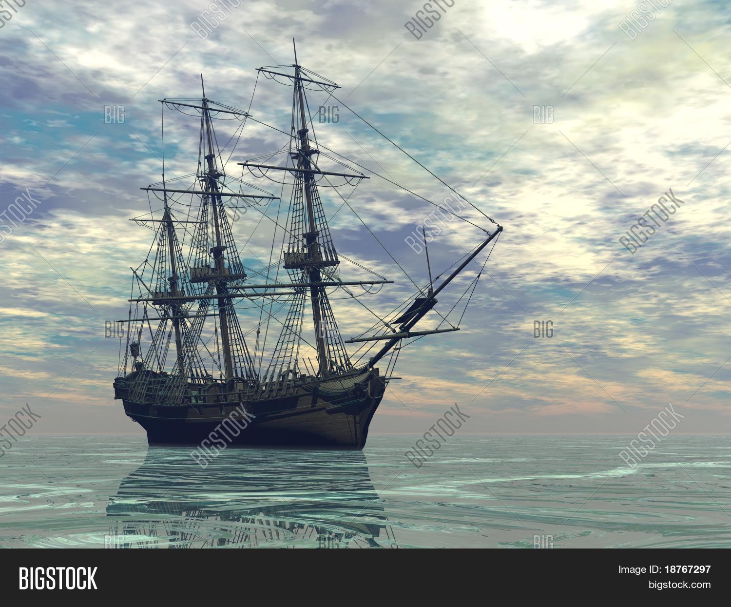Ship Sea No Sails Image & Photo (Free Trial) | Bigstock