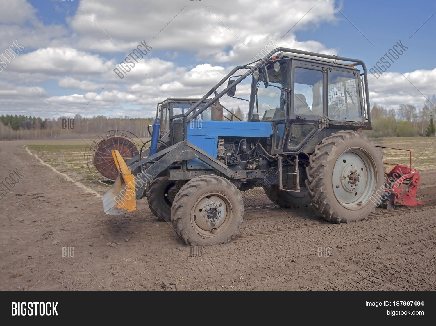 Farm Tractor Plowing Image & Photo (Free Trial) | Bigstock