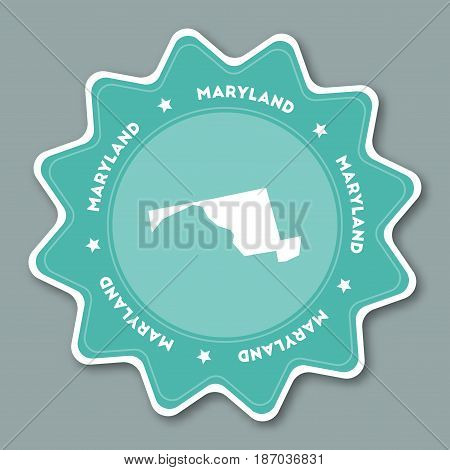 Maryland Map Sticker Vector & Photo (Free Trial) | Bigstock