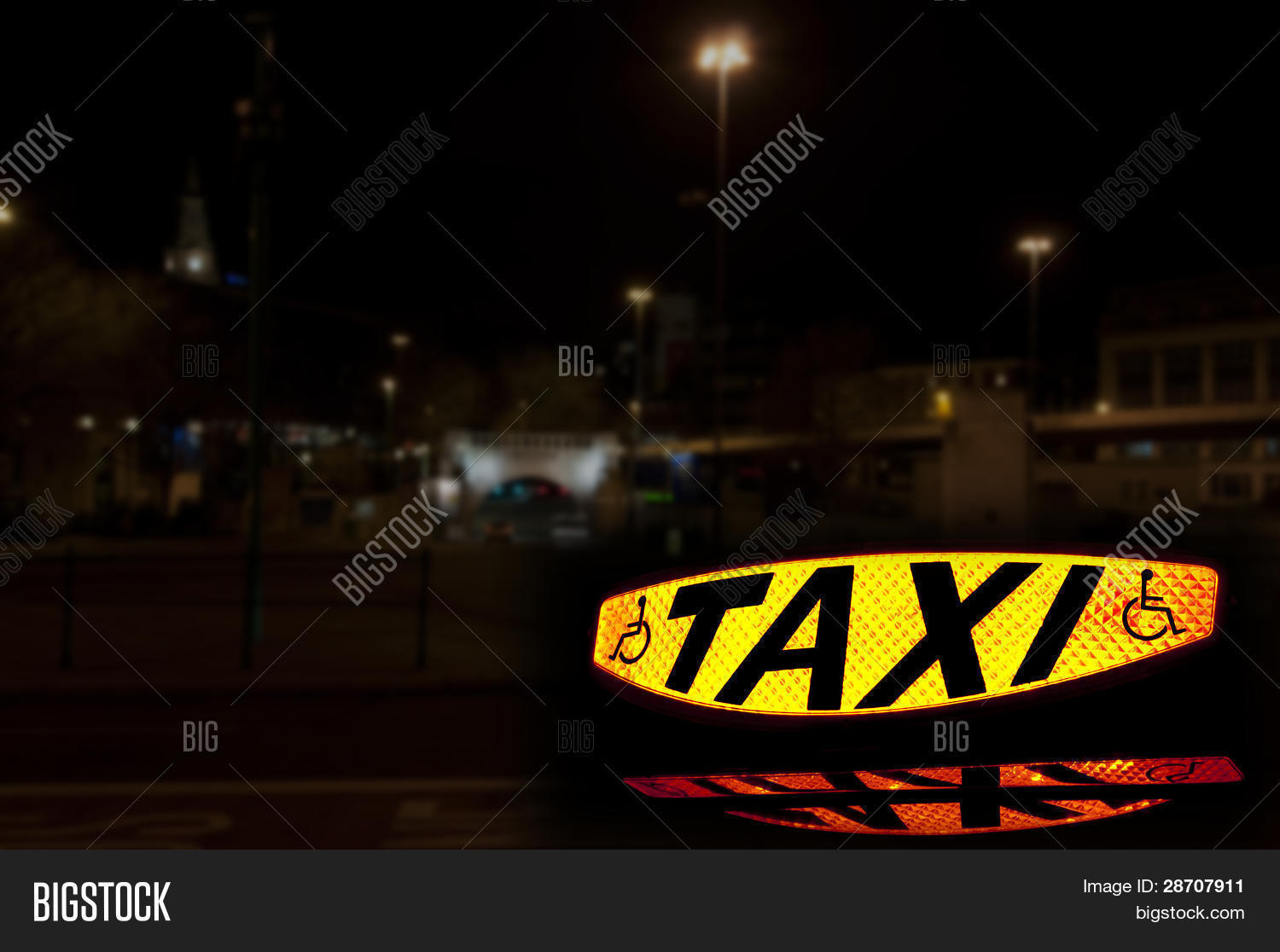 Taxi Sign Image & Photo (Free Trial) | Bigstock