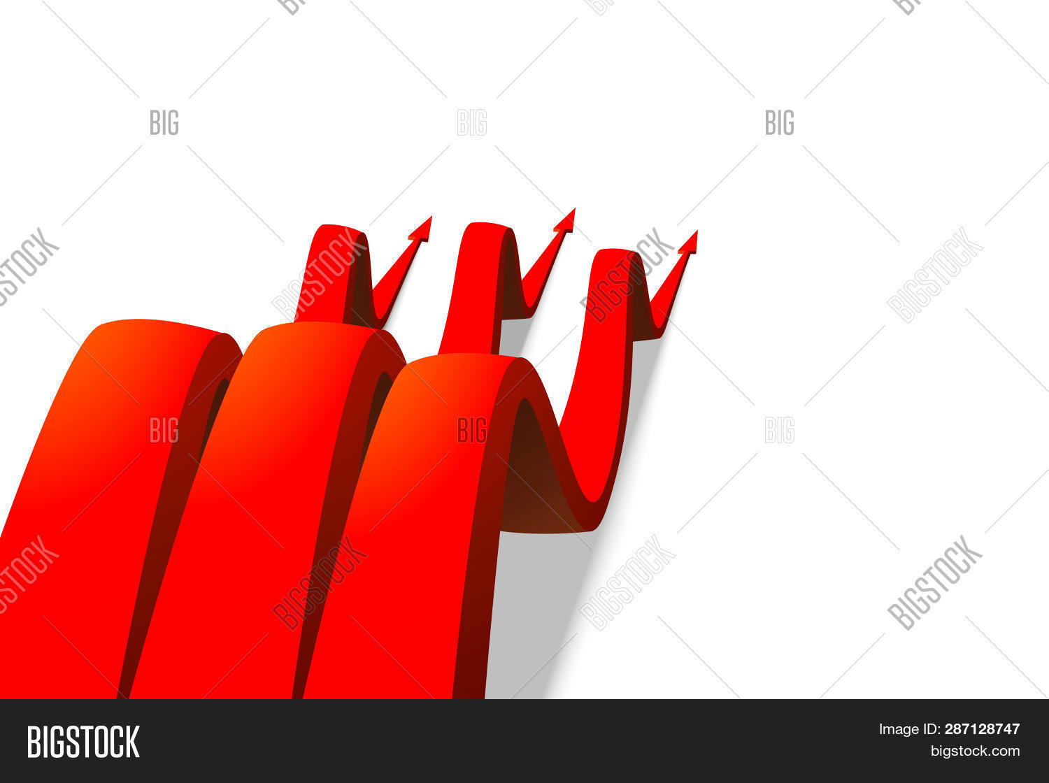 Red Arrow Graph Goes Image & Photo (Free Trial) | Bigstock