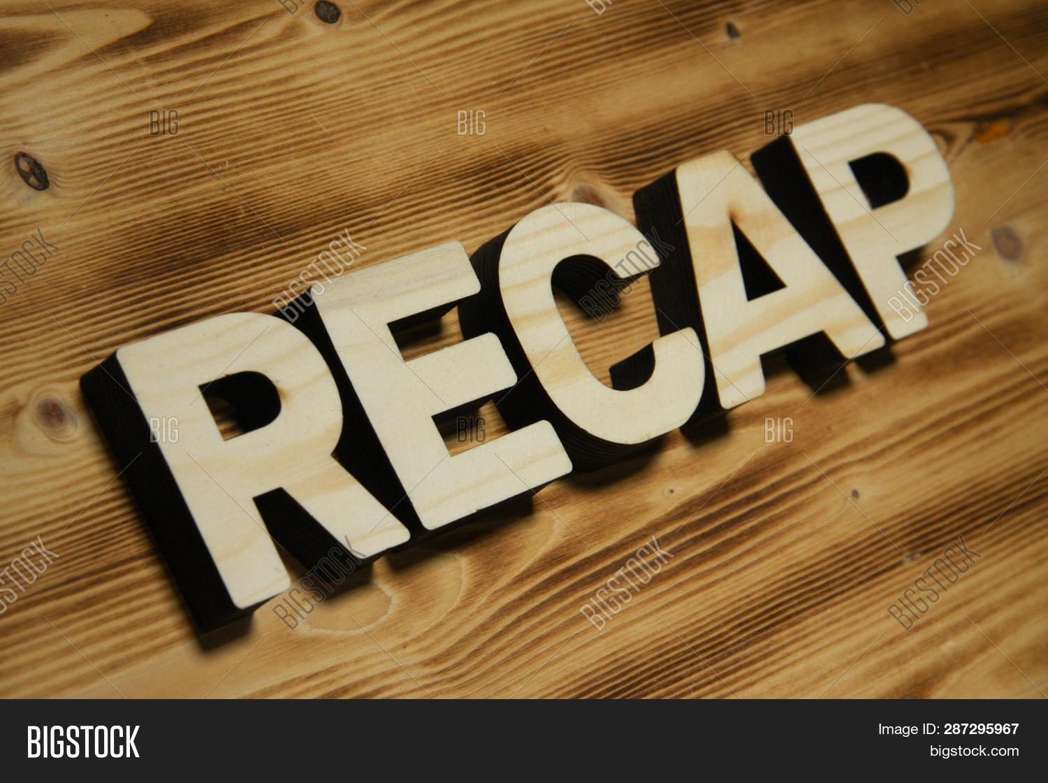 RECAP Word Made Wooden Image & Photo (Free Trial) | Bigstock