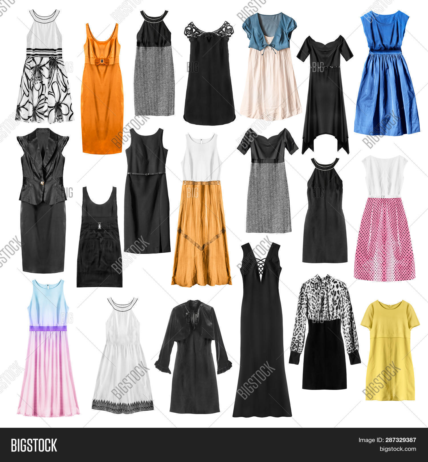 Set Colorful Dresses Image & Photo (Free Trial) | Bigstock