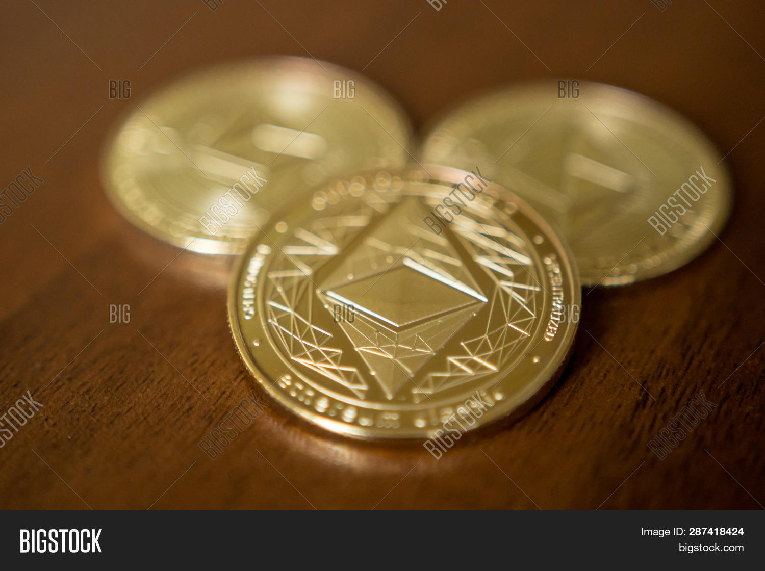 Golden Etherium Coin Image & Photo (Free Trial) | Bigstock