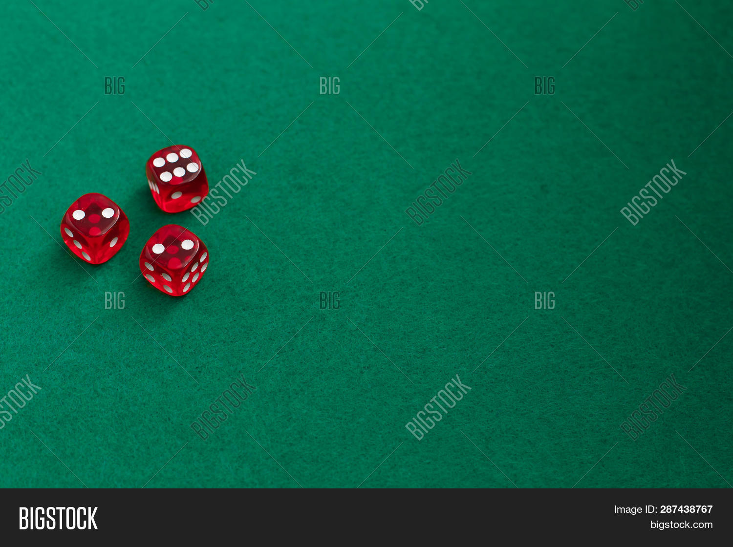 Red Dice On Green Image & Photo (Free Trial) | Bigstock