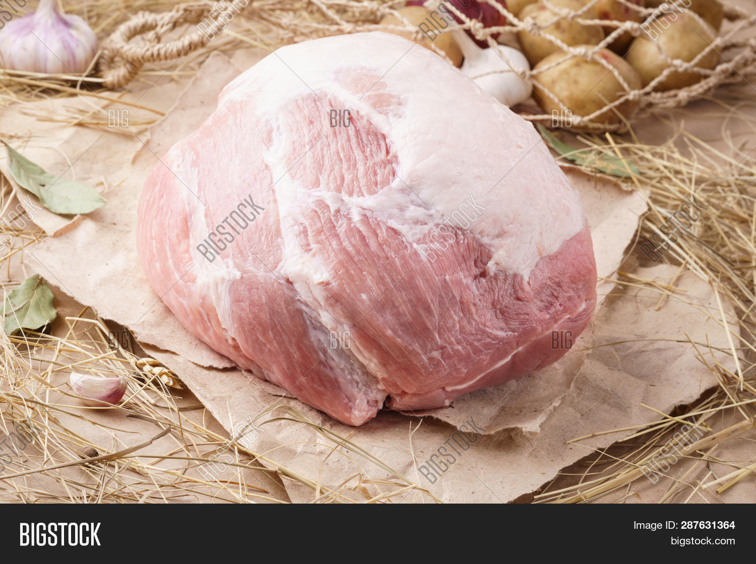 Raw Pork Meat - Ham, Image & Photo (Free Trial) | Bigstock
