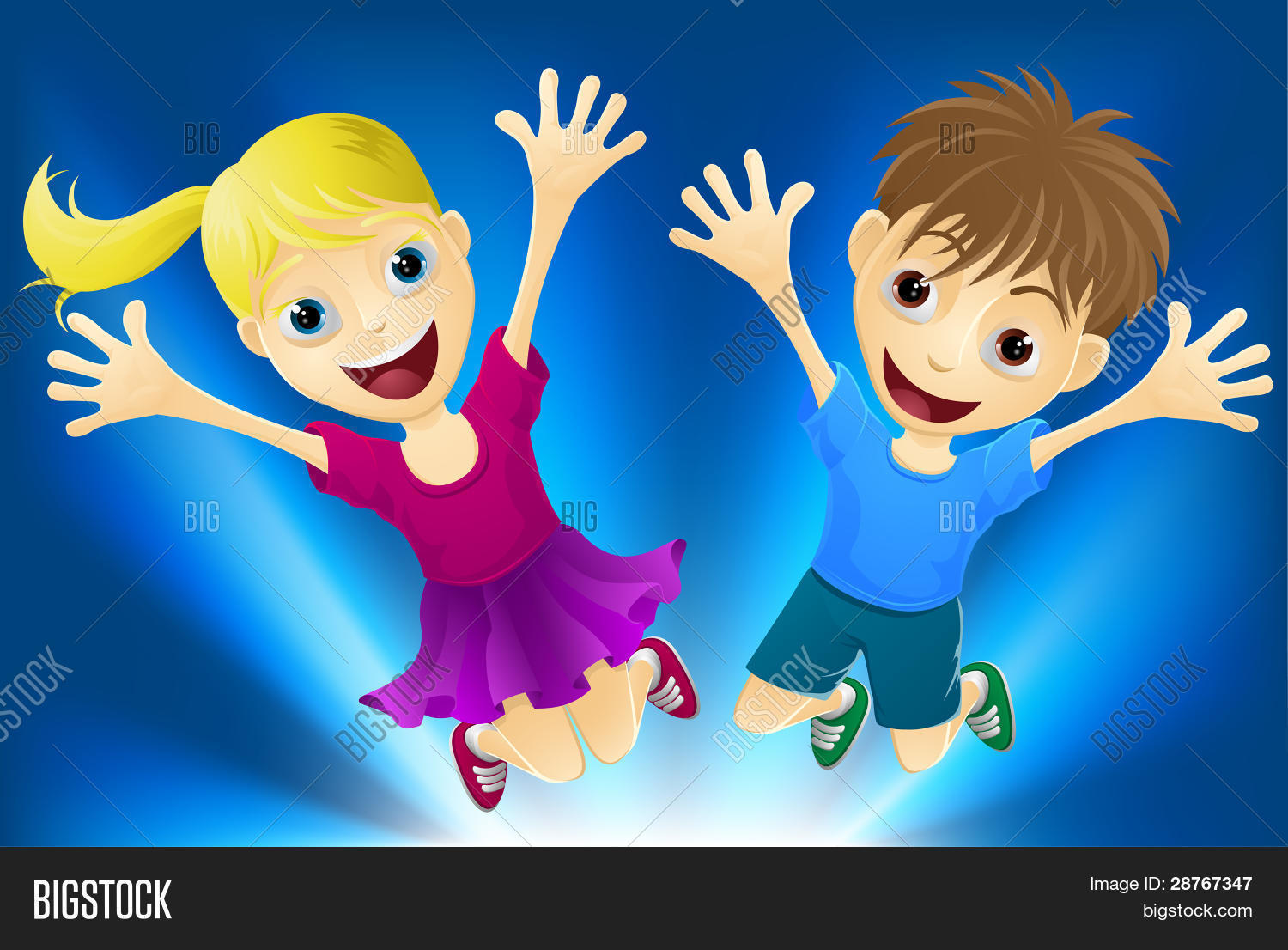 Happy Children Vector & Photo (Free Trial) | Bigstock